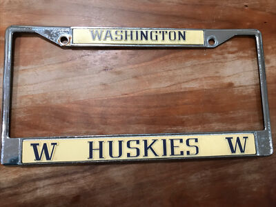 University of Washington UW Huskies Metal License Plate Frame Cover ...