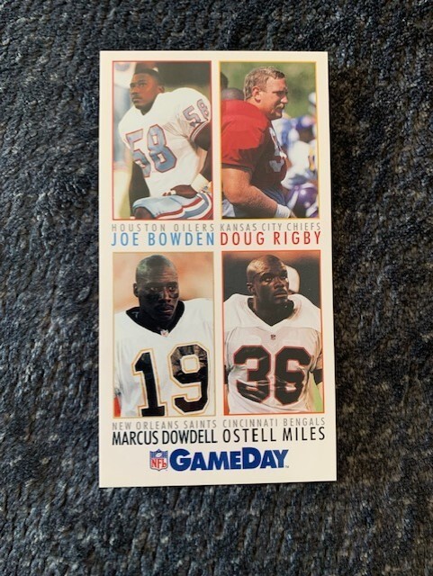 Doug Rigby Marcus Dowdell + Miles 1992 NFL Gameday RC Card Only Rookie ...