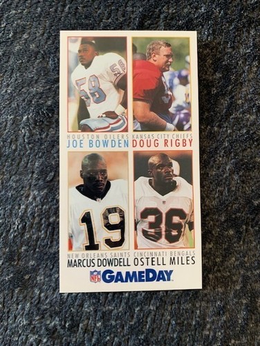 Doug Rigby Marcus Dowdell + Miles 1992 NFL Gameday RC Card Only Rookie ...