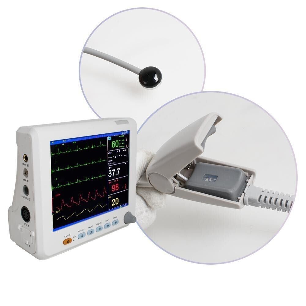 Carejoy 8 ICU CCU Patient Monitor -Vital Signs ECG NIBP RESP TEMP SPO2 ...