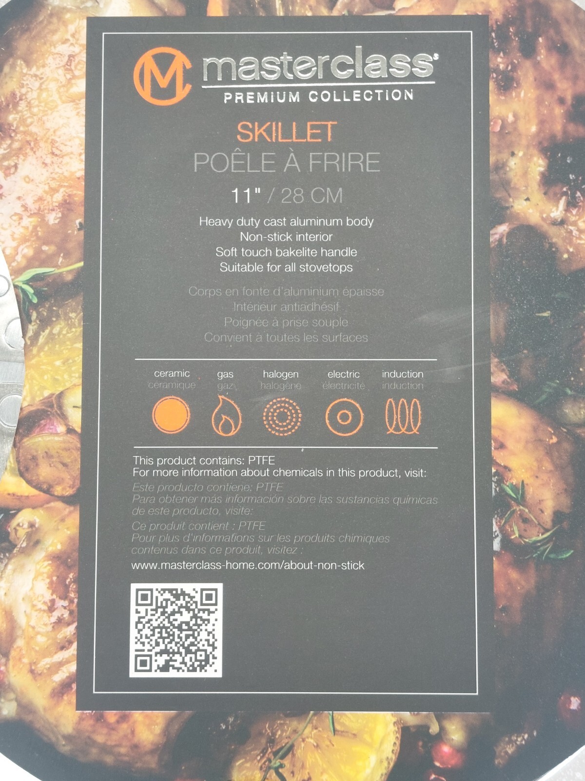 Masterclass Premium Cookware 11" Heavy Duty Skillet Frying Pan Non ...