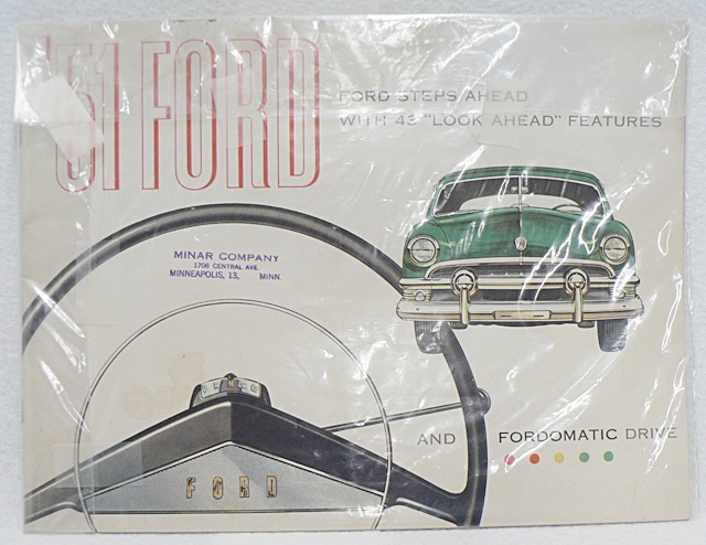 1951 FORD BROCHURE FROM MINAR COMPANY MINNEAPOLIS , MINNESOTA | eBay