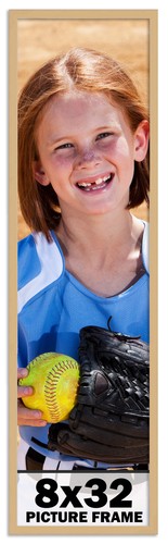 8x32 Frame Natural Brown Picture Frame Modern Photo Frame UV Acrylic ...