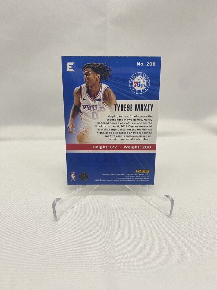 Tyrese Maxey Autograph Signed 2020-21 Panini Chronicles Essential ...