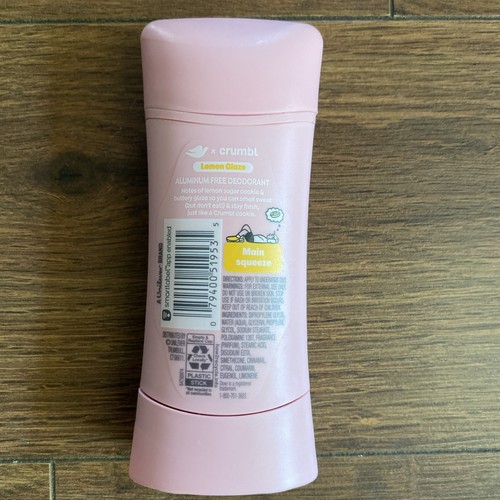 Dove Crumbl Deodorant Stick Crumbl Lemon Glaze Aluminum Free, 2.6 oz ...