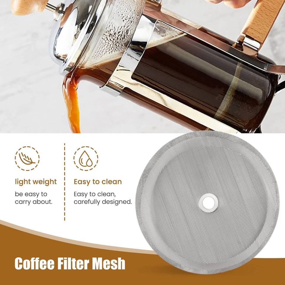 4 Pcs 4 in Stainless Steel Replacement Coffee Mesh,for 1000 Ml ,8 ...