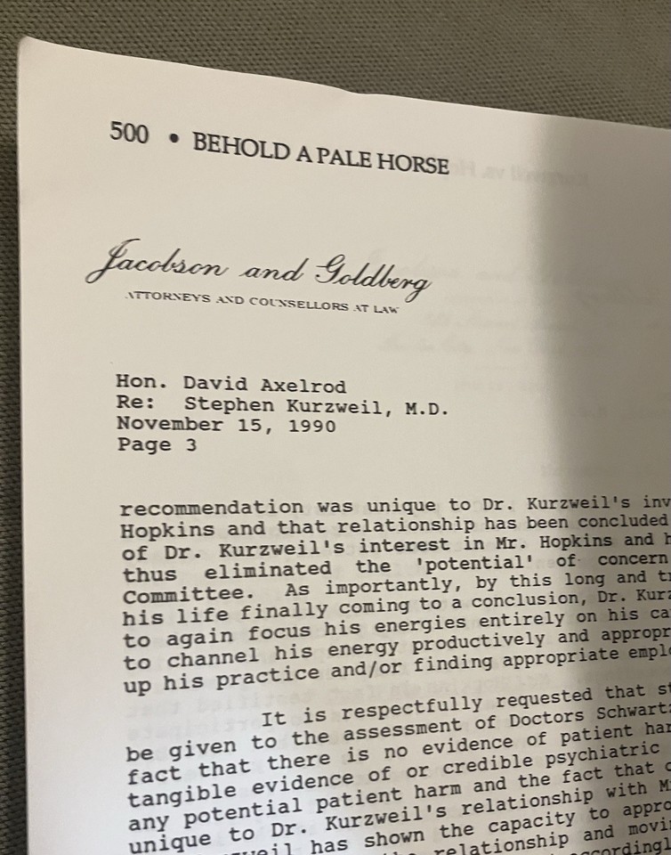 Behold a Pale Horse William Cooper 1991 UNREVISED CFR Foldout First ...