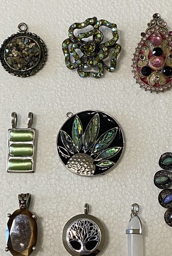 Lot Of 22 Assorted Pendants Rhinestone Heart Silver Gold Tone Charms Crafts | eBay