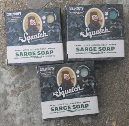 Dr. Squatch Call of Duty Limited Edition ~ Three Pack Sarge Soap 5 ...