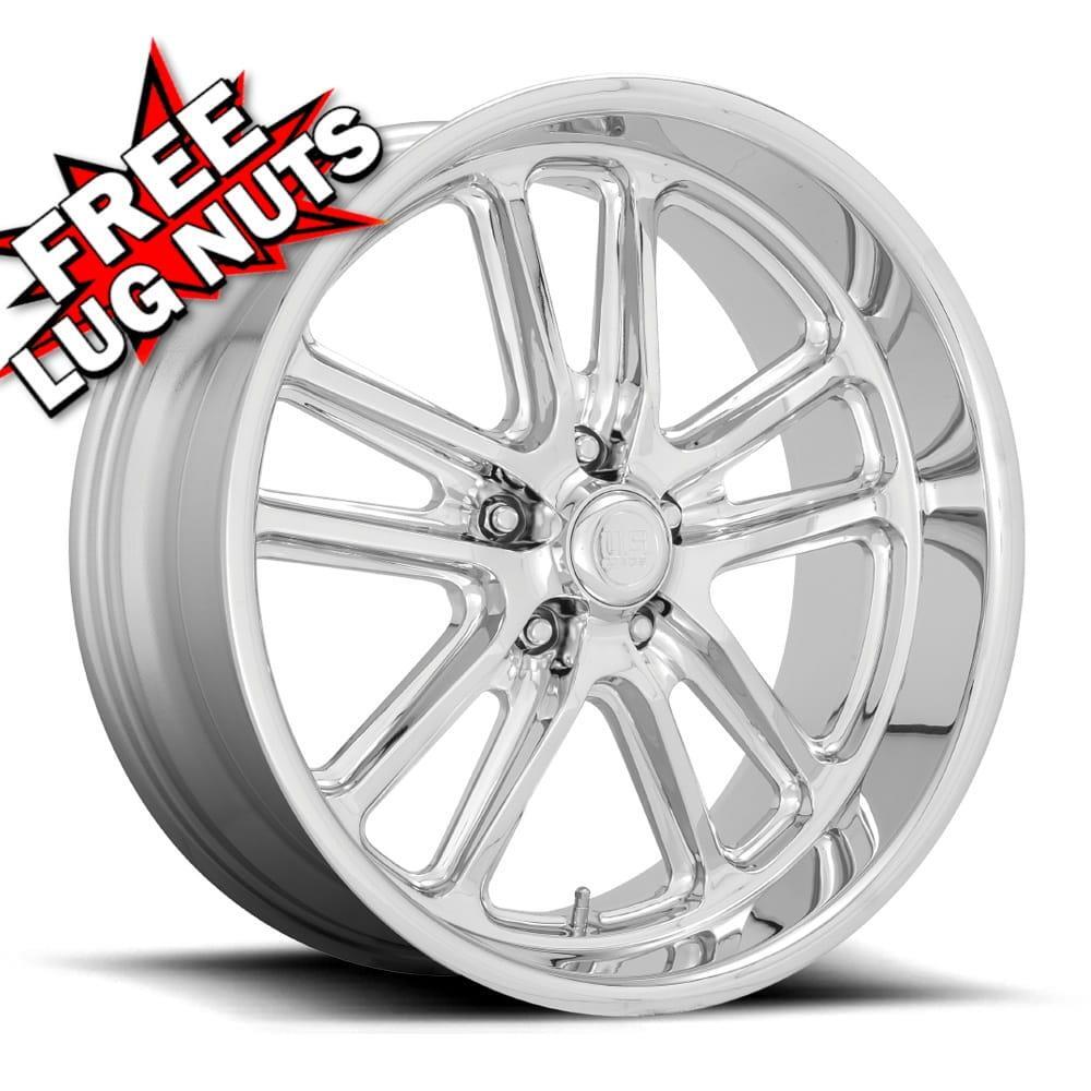 18 inch 18x9.5 US Mag U131 Bullet Chrome wheels rims 5x4.75 5x120.65 +1 ...