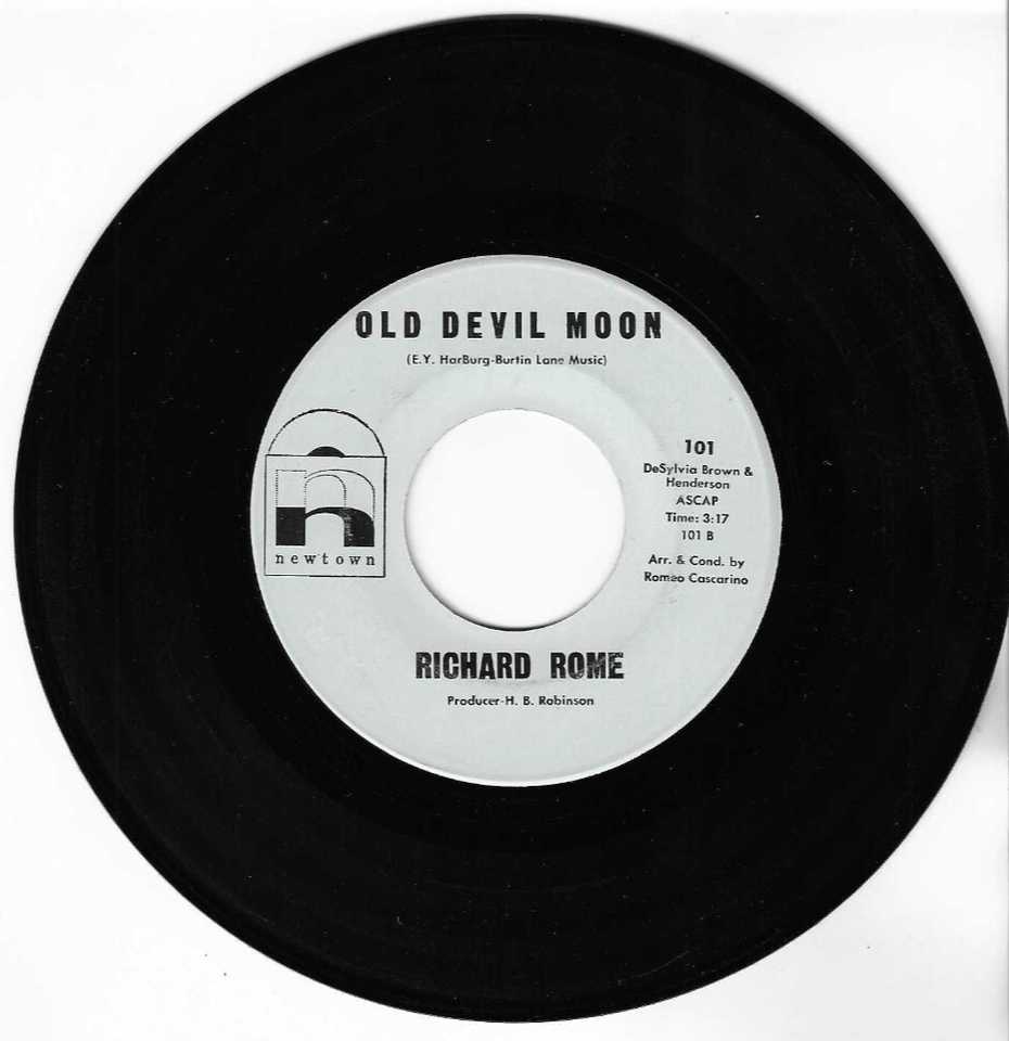 RICHARD ROME - LUNARSY / OLD DEVIL MOON - 1960s 7" 45rpm VINYL RECORD ...