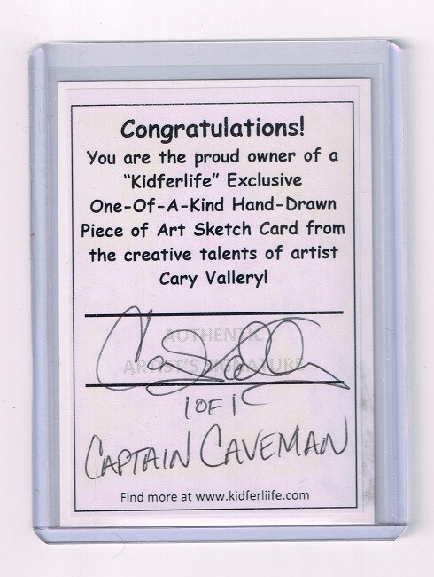ACEO Sketch Card CAPTAIN CAVEMAN Saturday Morning Toons by Cary Vallery ...
