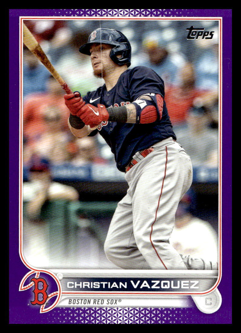 2022 Topps Christian Vazquez #63 Meijer Purple Boston Red Sox | eBay