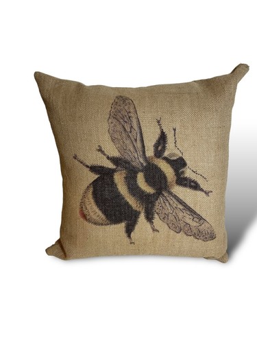 Xochitl Burlap Queen Bee Pillow Wayfair 17" New | eBay