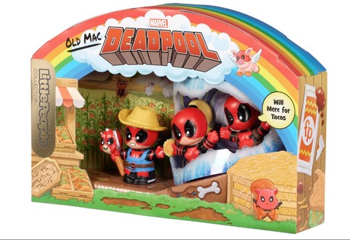 SDCC 2025 Exclusive Mattel Little People Collector Deadpool Figure Set ...