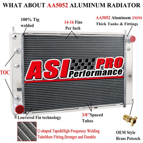 3-Row Radiator Fits For 1997-2004 98 Ford Mustang Equipado GT Mach SVT ...