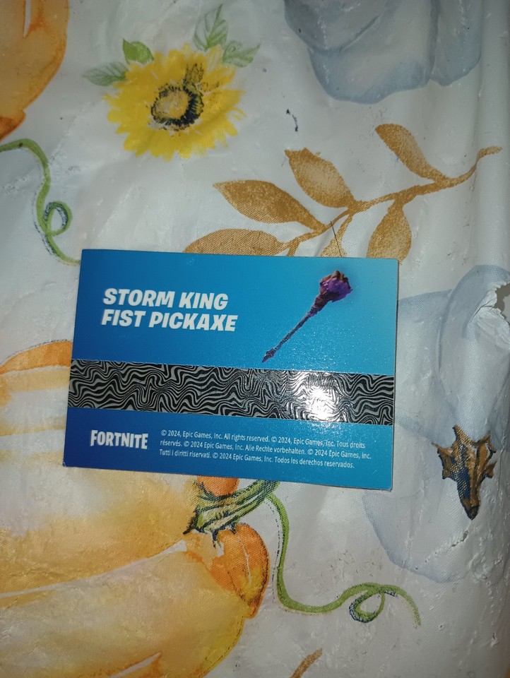 Fortnite Code DLC NEW Storm King Fist Pickaxe Rare Expires 01/28 | eBay