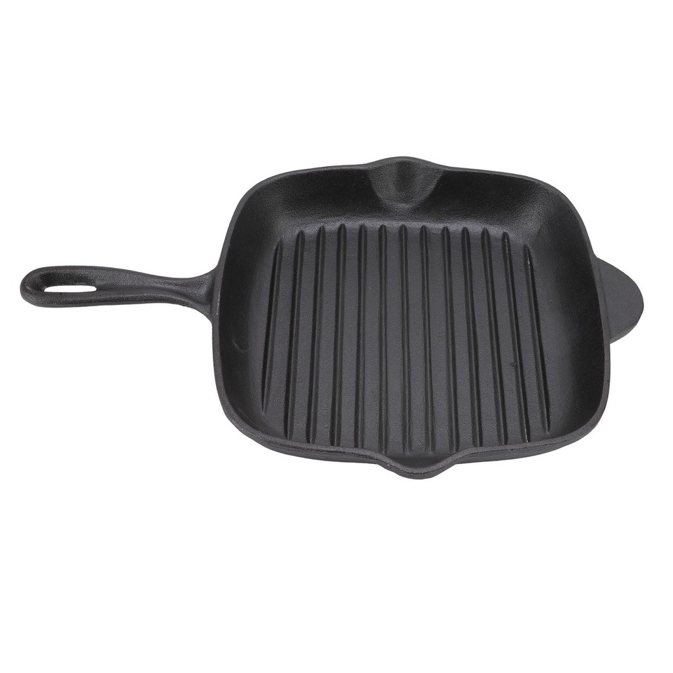 Grill Pan Easy To Cook Clean Parallel Ridges Cast Iron Grill Pan For ...