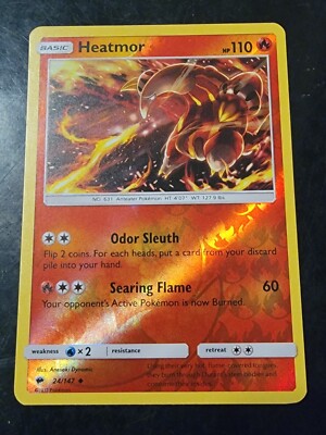 Heatmor 24/147 Reverse Holo Pokemon Burning Shadows | eBay