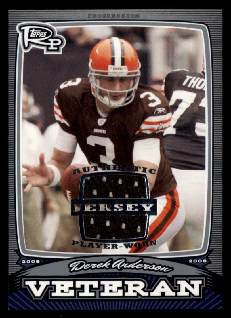 2008 Topps Rookie Progression Veterans Derek Anderson 176/199 Cleveland ...