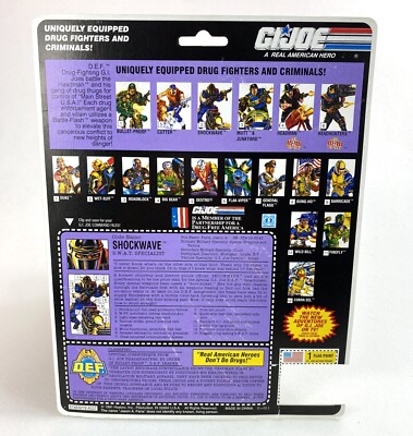 Shockwave V3 Vintage GI Joe Full Card Back Uncut File Card 1992 DEF ...