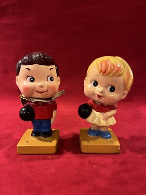 Vintage Boy and Girl Bowler Bowling Bobblehead Nodder Set Japan | eBay
