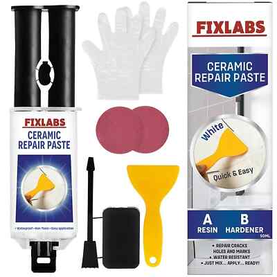 Bath White Enamel Repair Kit Fix Scratch Crack Chip Ceramic Sink Tub ...