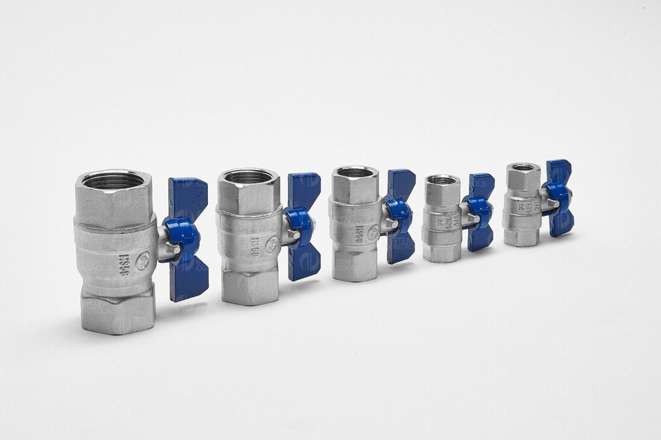 BSPP Ball Valve - WRAS & EN331 Gas Approved - Blue Butterfly Handle ...
