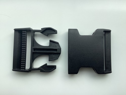Black Delrin Plastic Side Release Fasteners Squeeze Buckle Clip 10mm ...