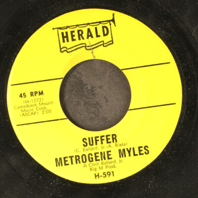 METROGENE MYLES: suffer / some tears fall dry HERALD 7" Single 45 RPM ...
