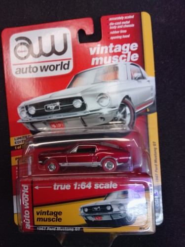 Auto World 1967 Ford Mustang Gt Red Chase Super Hard To Find Red Tires😜 ...