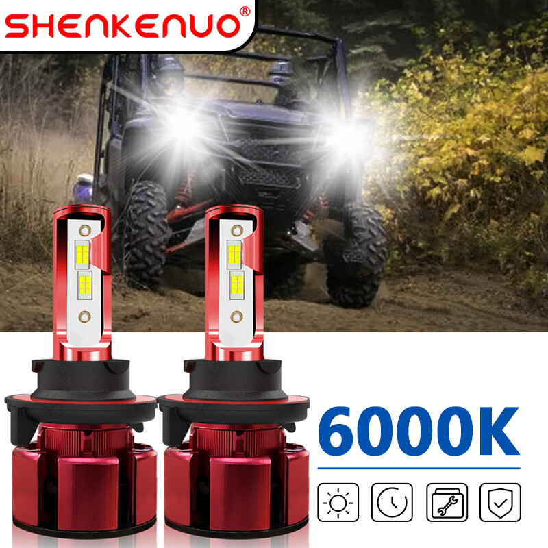 H13 LED Headlight Bulbs 6000K For Fit ATV Honda Pioneer 1000 SXS1000M3 ...