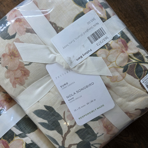 Pottery Barn Set of 2 Nola Songbird Comforter Shams EURO NEW | eBay