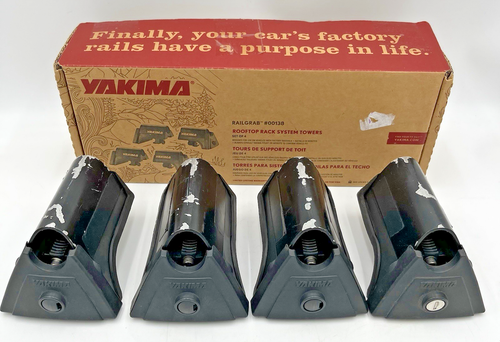 Yakima Railgrab Rooftop Rack Towers w/ covers ONLY no claws READ | eBay