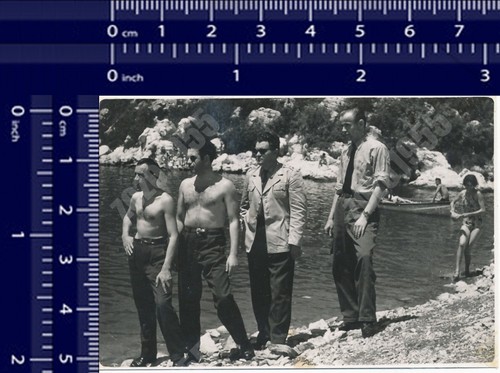 Shirtless Muscular Men Hairy Chest Handsome Guys Beach Affectionat vtg photo | eBay