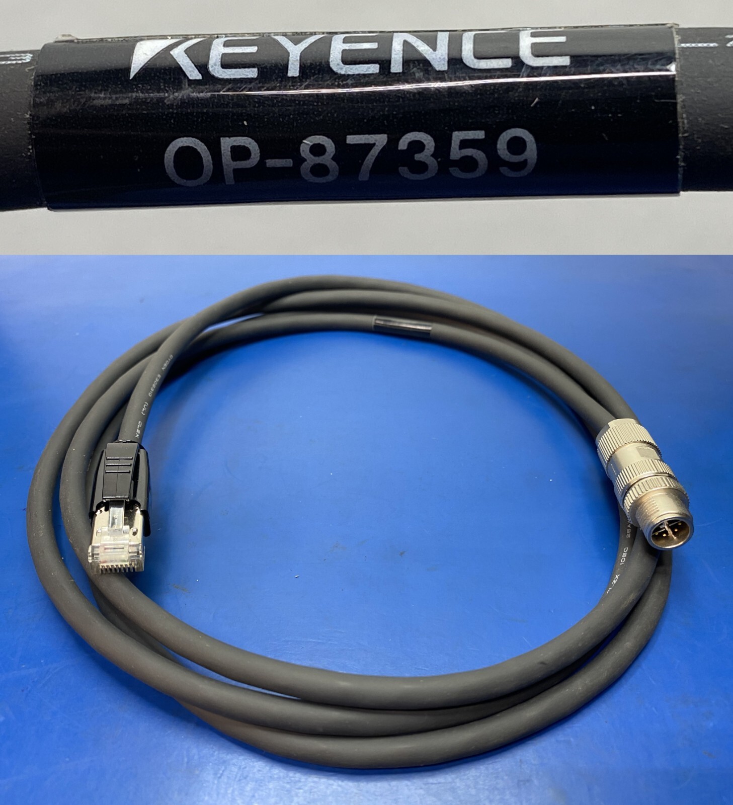 KEYENCE OP-87359 / OP87359 BAR CODE READER CABLE / RJ-45 ETHERNET ...