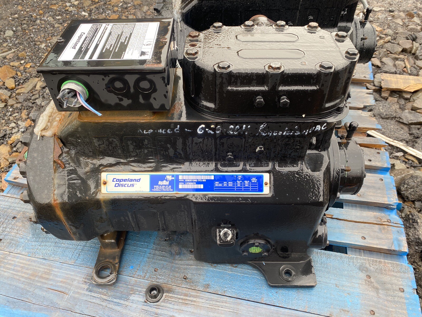 Copeland Discus 3DB3R12ME-TFD-800 Compressor 3 Phase, 380-420, 460 Volt ...