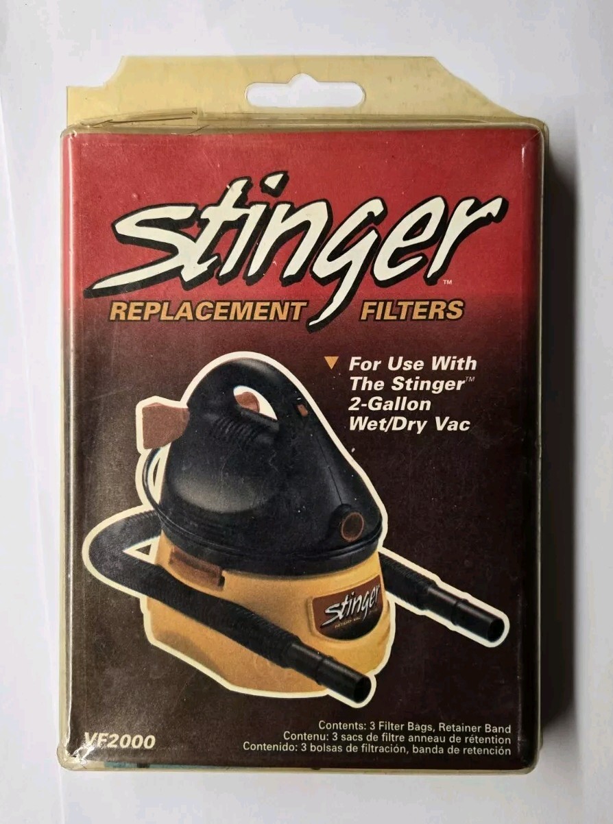 Replacement Wet/Dry Vac Bag Filters with Band Fits Stinger/Husky (3 ...