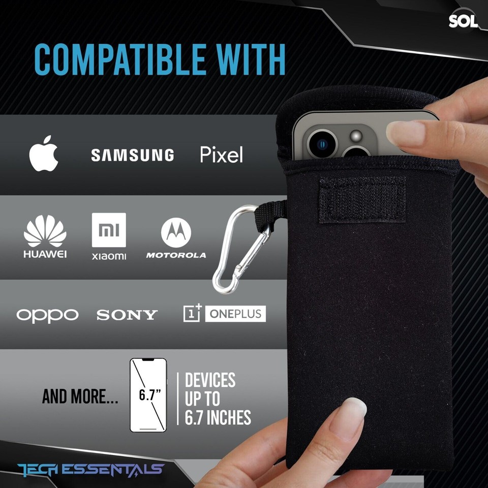 Neoprene Phone Case Sock Cover Pouch Universal Mobile to 6.7" for ...