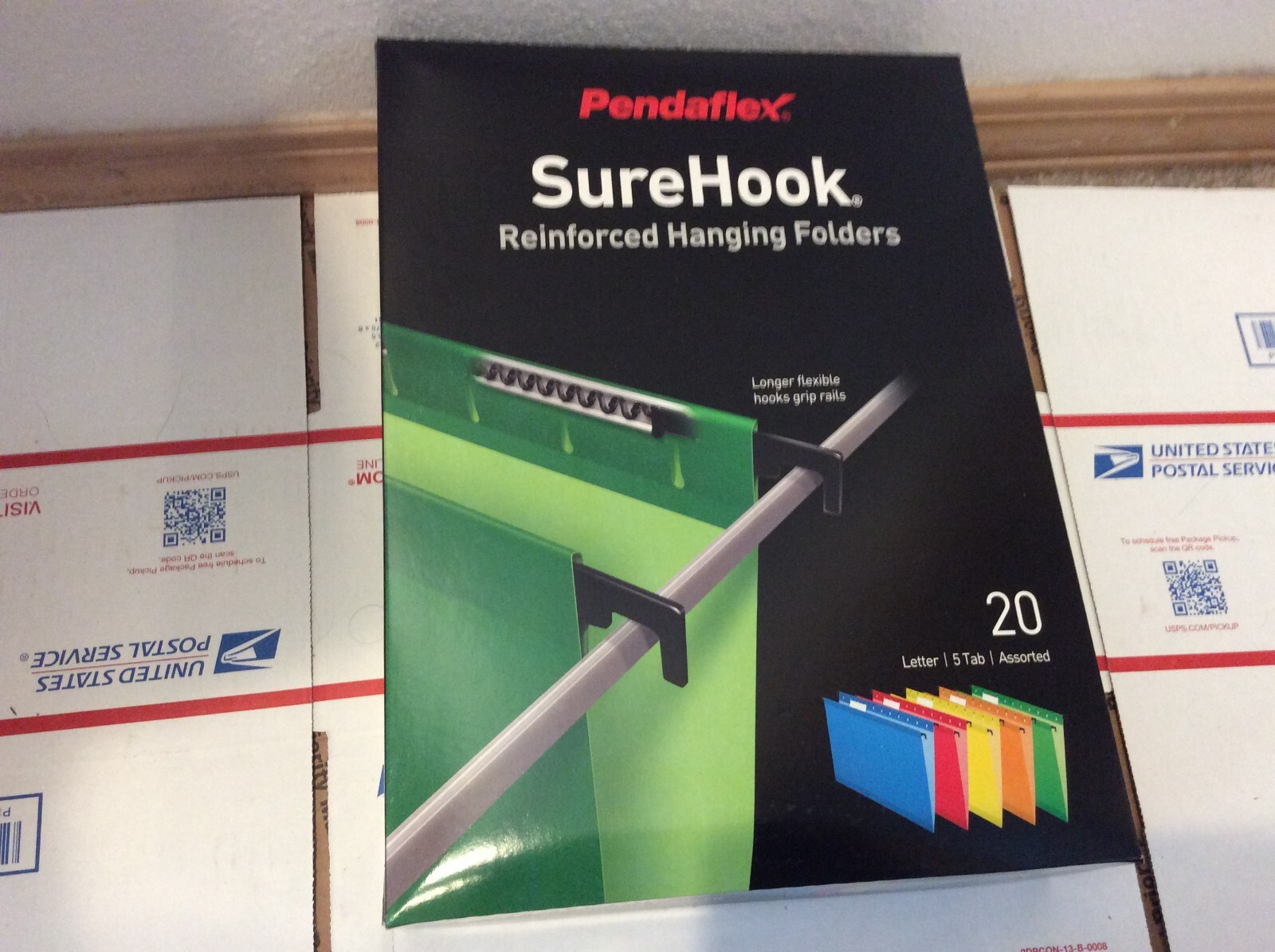 Pendaflex SureHook 5-Tab Hanging Folders in 5 Colors 20/box 6152 1/5 ...