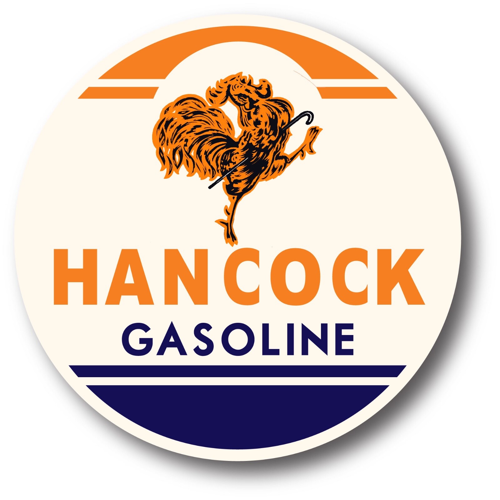 HANCOCK GASOLINE V2 LUBSTER SHELL MARATHON 66 DECAL GAS OIL CAN PUMP ...