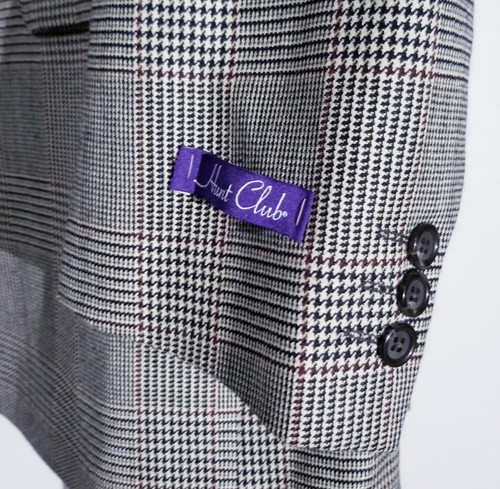 NWT 48R Brown Burgundy Glen Check Tweed Blazer Wool Plaid Jacket Sport ...
