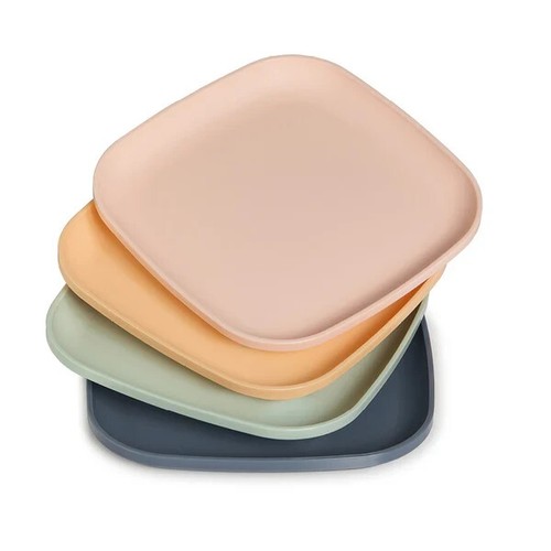 Tupperware Set of 4 Square BBQ Picnic Camping Lunch Plates Brand New ...