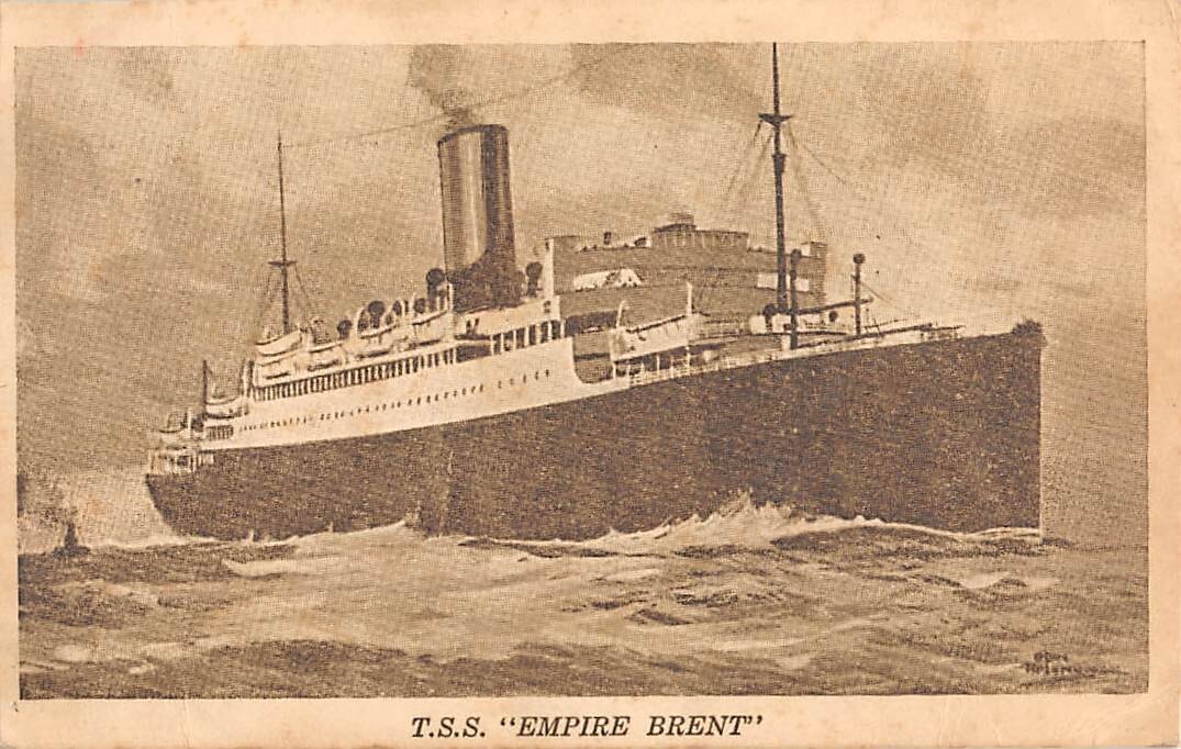 SS EMPIRE BRENT - LETITIA AT SEA ~ ANCHOR-DONALDSON LINE, ARTIST IMAGE ...