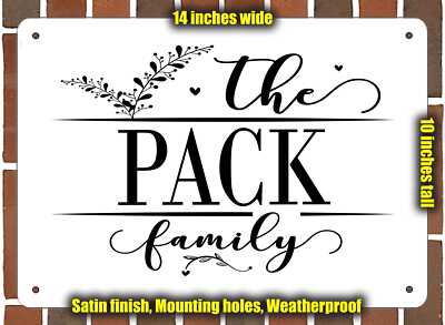 Pack Family Decorative Metal Door or Wall Plaque (Style 2) | eBay