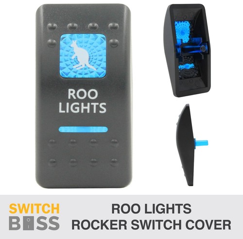 Rocker Switch Cover Only ROO LIGHTS - suit Blue LED Boat Caravan Marine ...