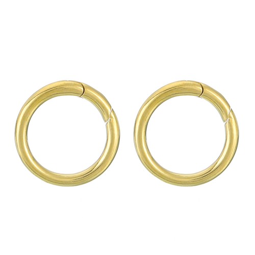 2Pcs Metal Spring O Rings 0.55"(14mm), Brass Spring Keyring Buckles ...