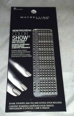 Maybelline # 40 METAL PRISMS Color Show Lmtd Ed Nail Stickers Black ...