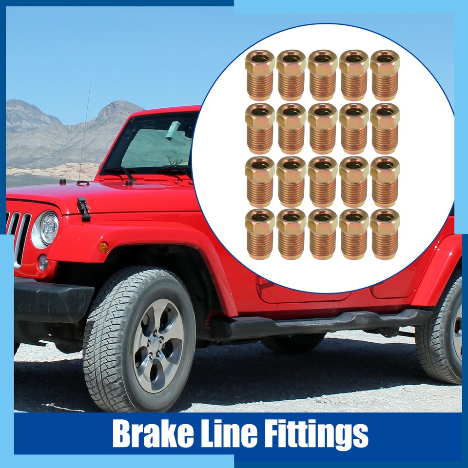 Universal Pack (20) M10x1.0 Thread Brake Line Fitting for 3/16" Steel ...