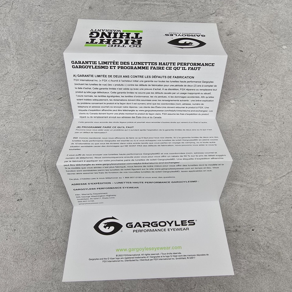 Gargoyles Sunglasses Authentic Arnold Terminator 85s Clear Lens Black ...